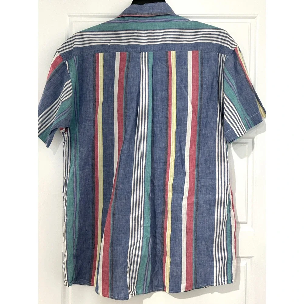 Shirts | Jeremy Boston Co Shirt Mens Medium Blue Red Striped Indian ...